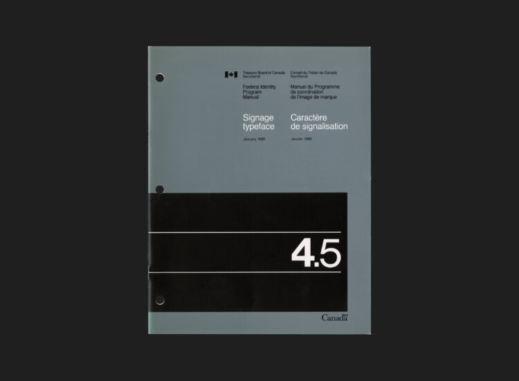 Federal Identity Program (FIP) Signage Type 4.5 Manual - Canada Modern